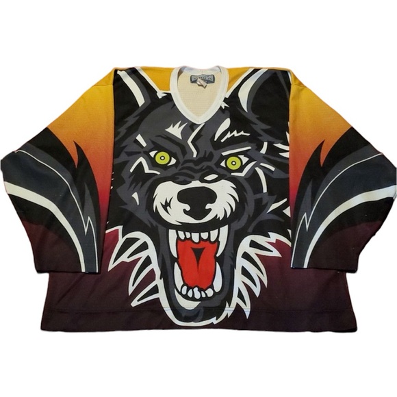 Bauer | Shirts | Vintage Chicago Wolves Jersey Ice Hockey Minor League ...